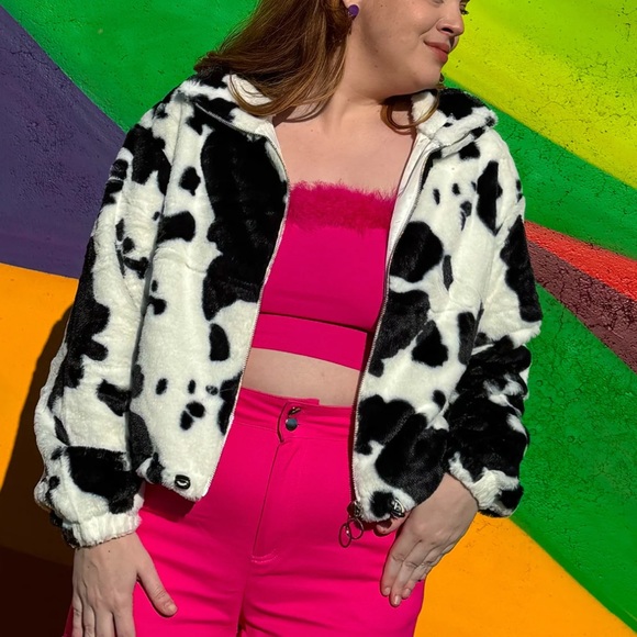 Jackets & Coats | Cow Print Jacket | Poshmark